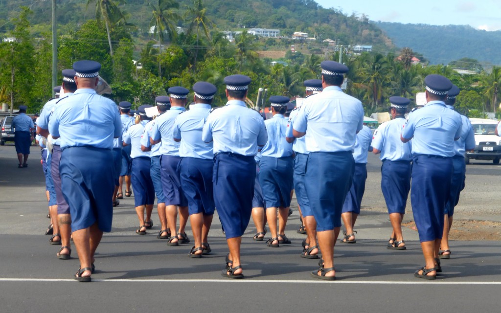 Samoan Police on Parade